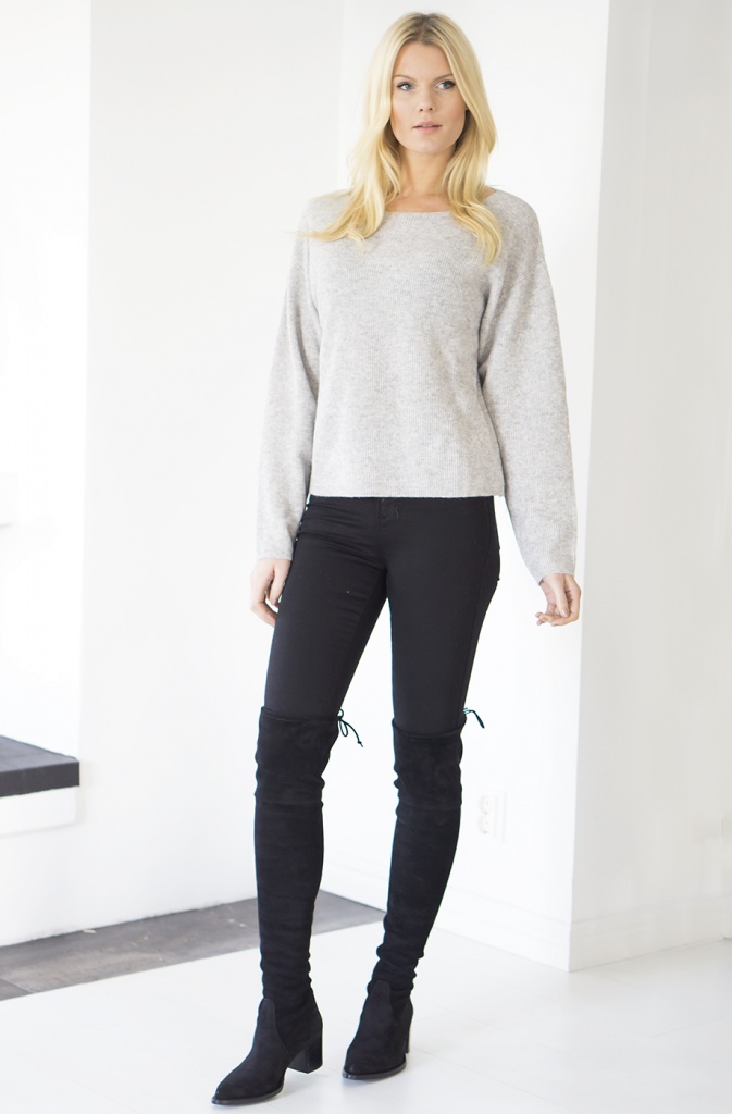2ND DAY - Grey Knitted Sweater - Plain Vanilla AB